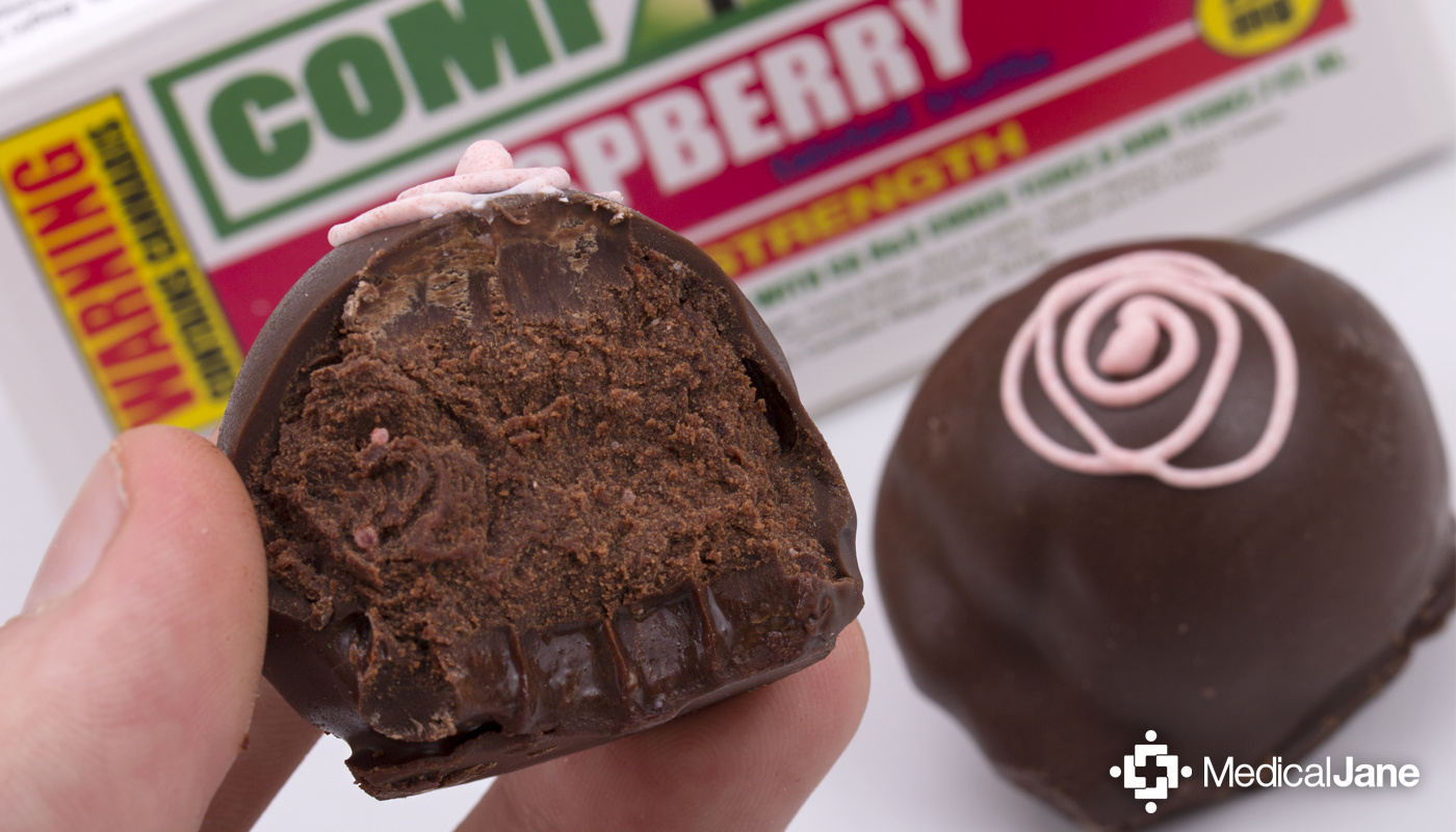 Raspberry Tainted Truffles - Super Stength from Compassion Edibles (Review)